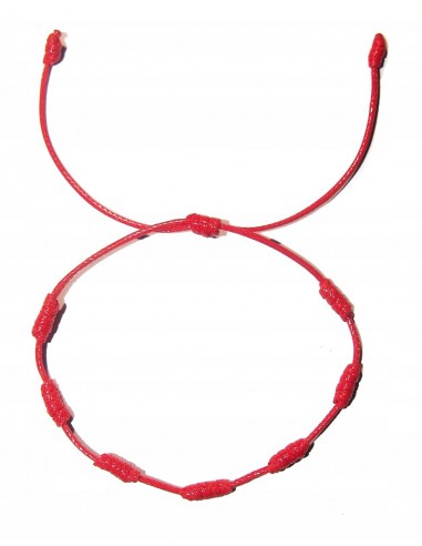 Bracelet red 7 knots Haretski